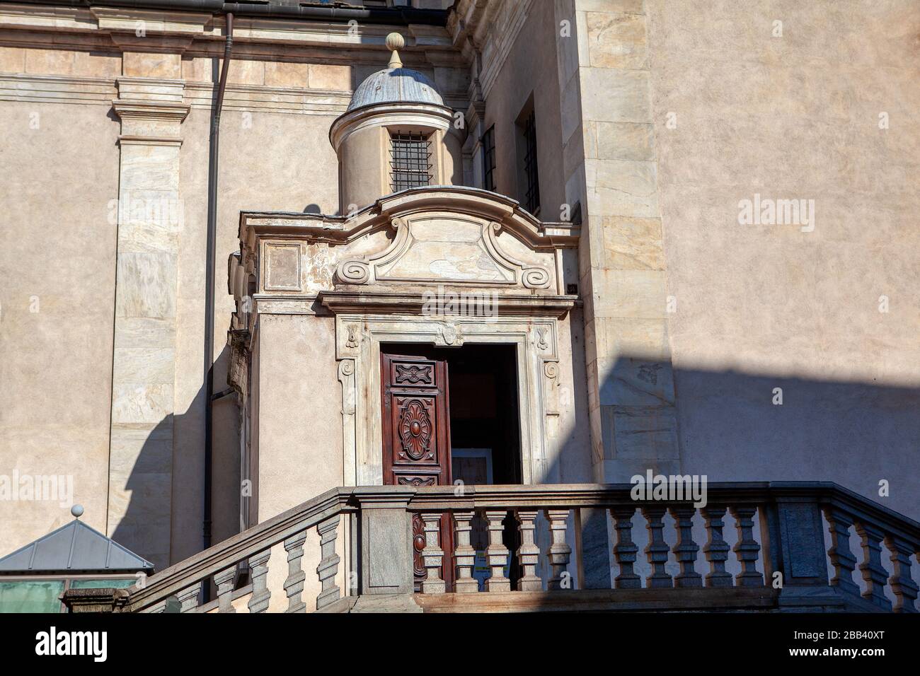 chapel and staircase with balustrade Stock Photo - Alamy