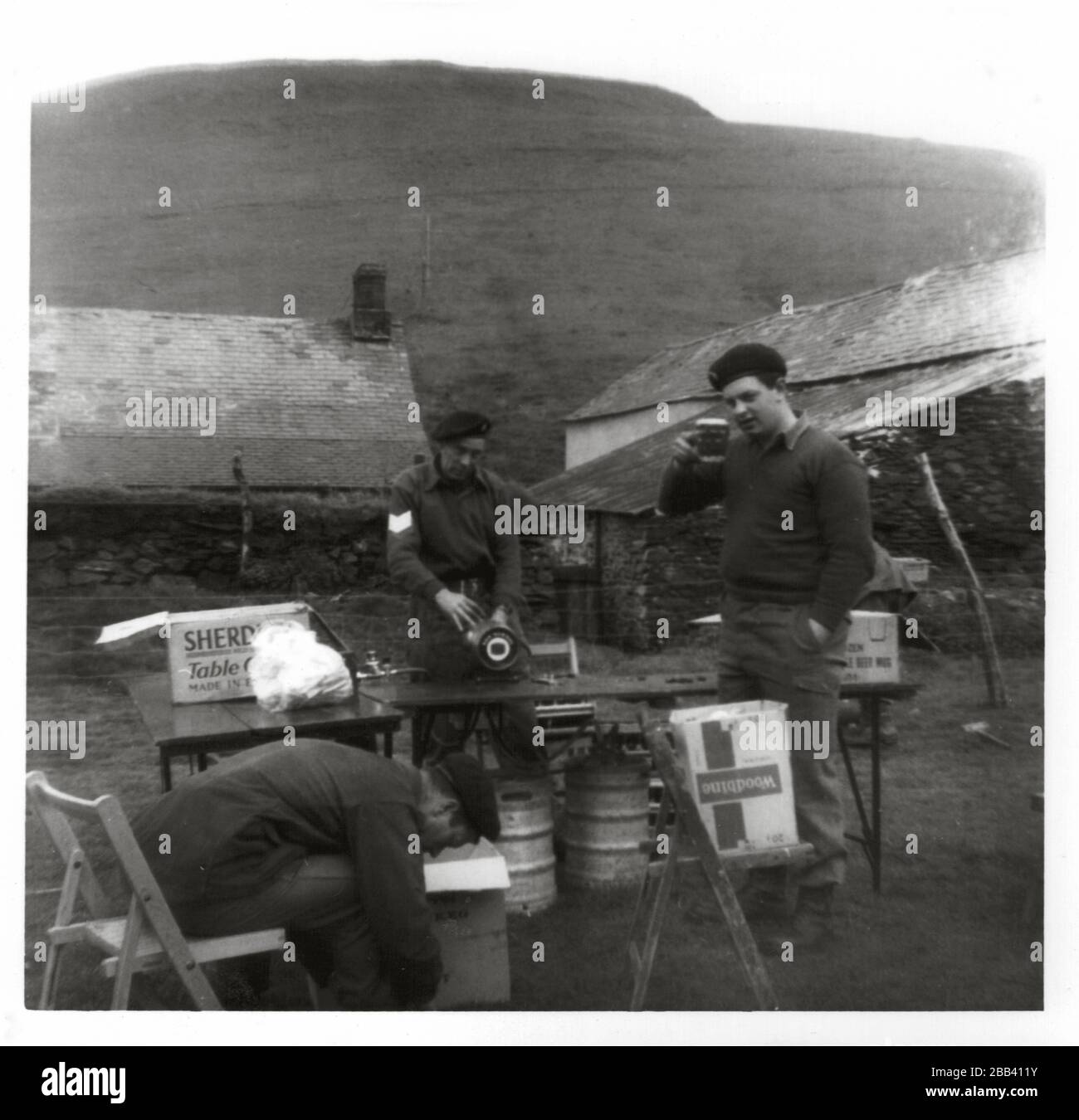 Soldiers from the Territorial Army on Annual Camp 1960s Stock Photo - Alamy