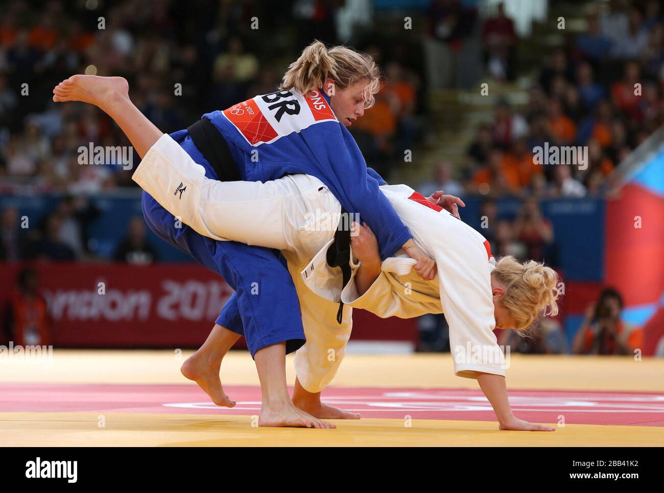 Great Britain's Gemma Gibbons (left) during her defeat to USA's Kayla ...