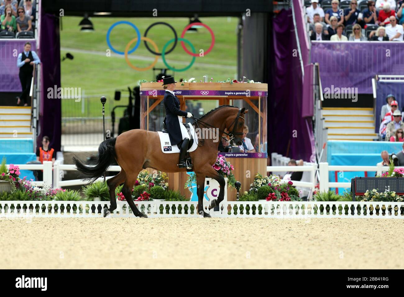 Australia's Kristy Oatley riding Clive in the Team and Individual ...
