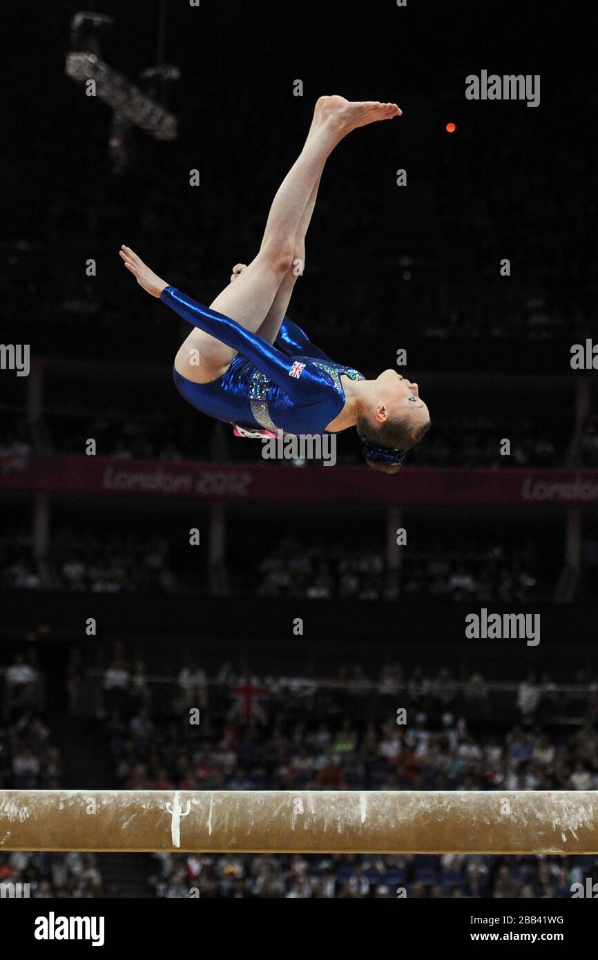 Great Britain's Rebecca Tunney competes on the beam during the Artistic ...