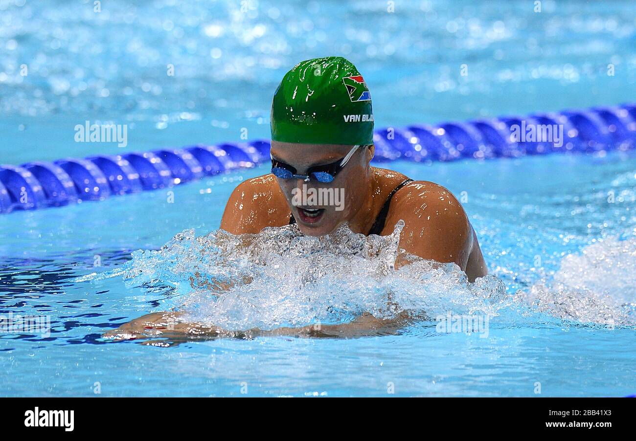 South Africa's Suzaan van Biljon during the Women's 200m Breaststroke ...