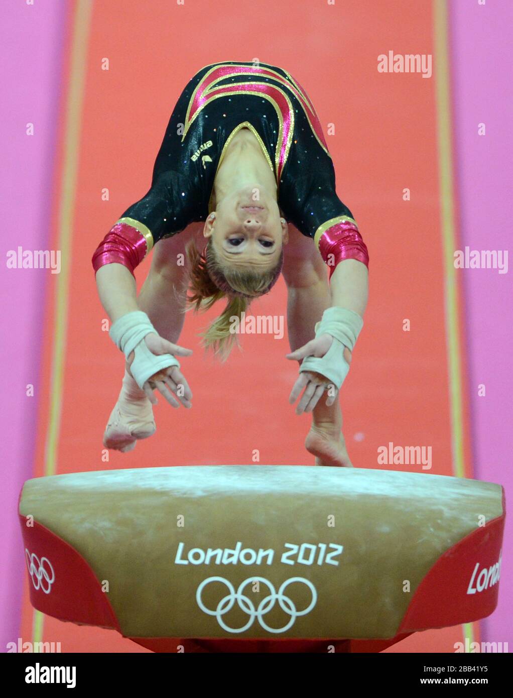 Germany's Elisabeth Seitz competes on the vault during the Artistic ...