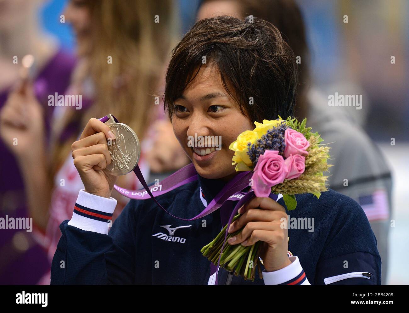 Silver Medalist Japans Satomi Suzuki Celebrates After The Womens 200m