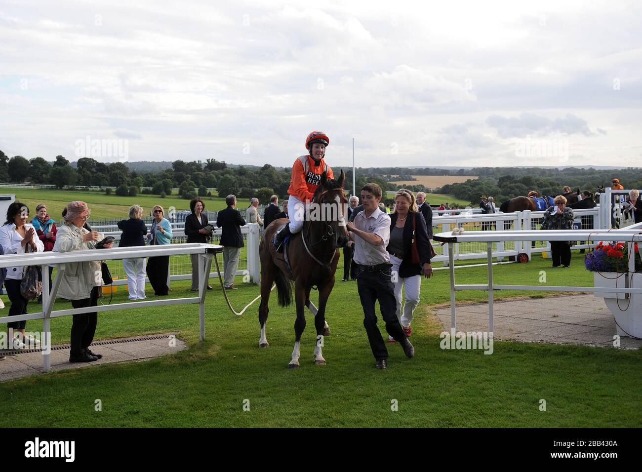 Orders From Rome and jockey Amy Scott are lead into the winners ...