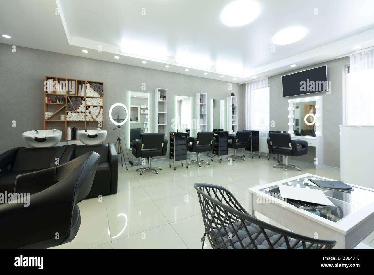 Hair salon interior hi-res stock photography and images - Alamy