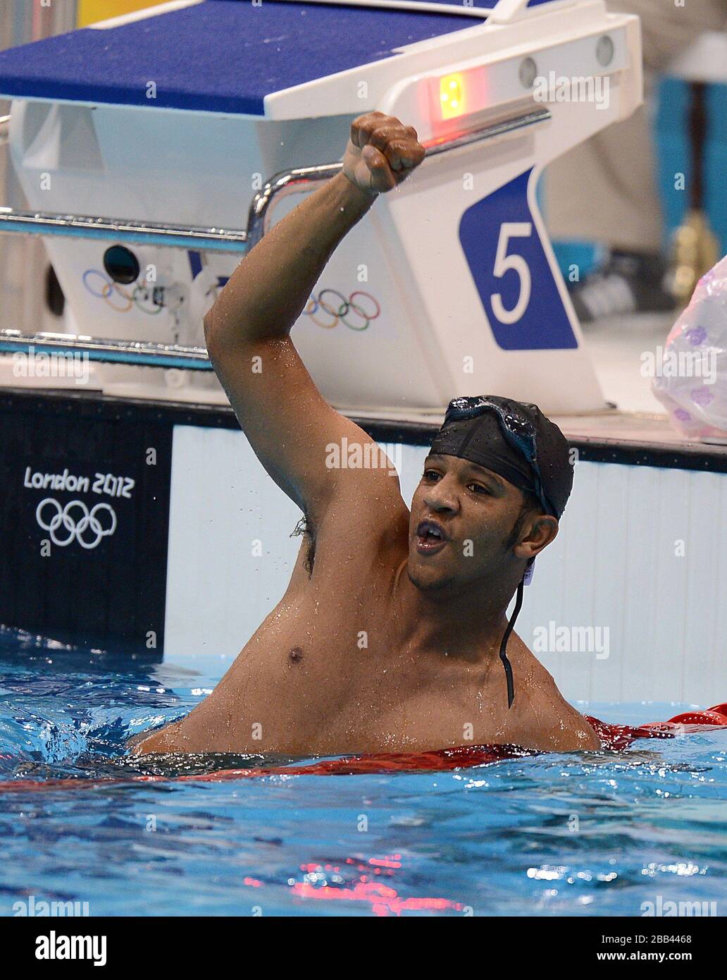 Central African Republic's Christian Nassif celebrates winning in the ...