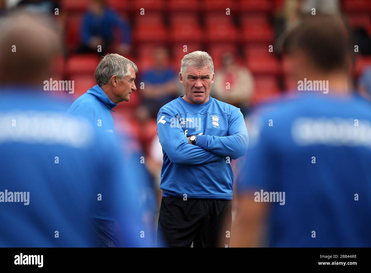 Birmingham City Kit manager Denis Butler (l) with First team coach ...
