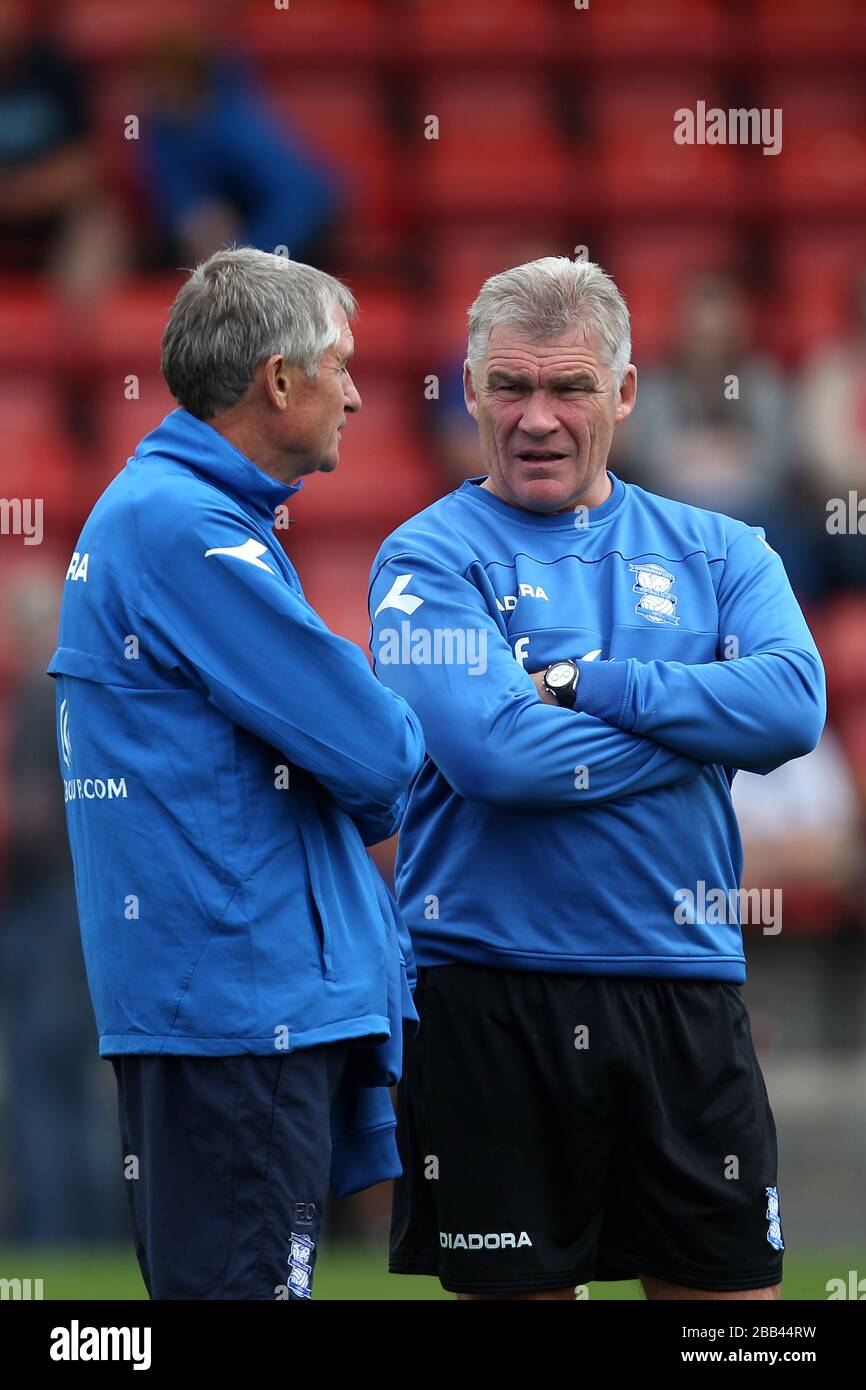 Kit manager denis butler first team coach derek fazackerley hi-res ...
