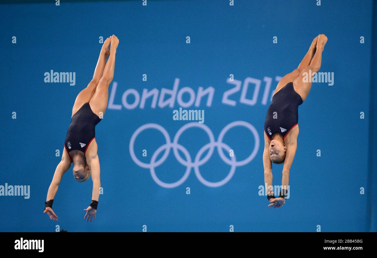 Great Britain's Sarah Barrow and Tonia Couch in action during training ...