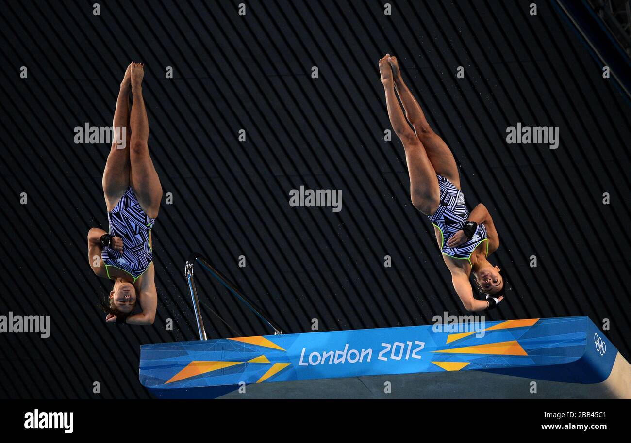 Canada's Roseline Filion and Meaghan Benfeito in action in the Women's ...