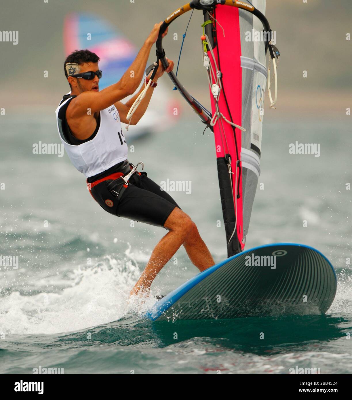 Israel's Shahar Zubari in the Men's RS:X class at Weymouth Bay during ...