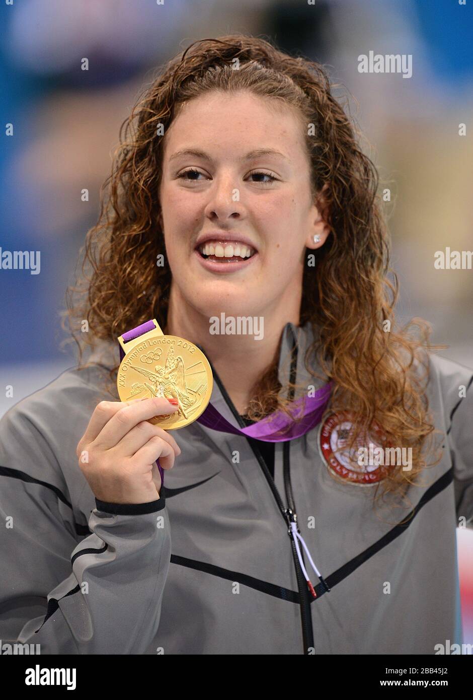 USA's Allison Schmitt celebrates with her gold medal after winning the ...