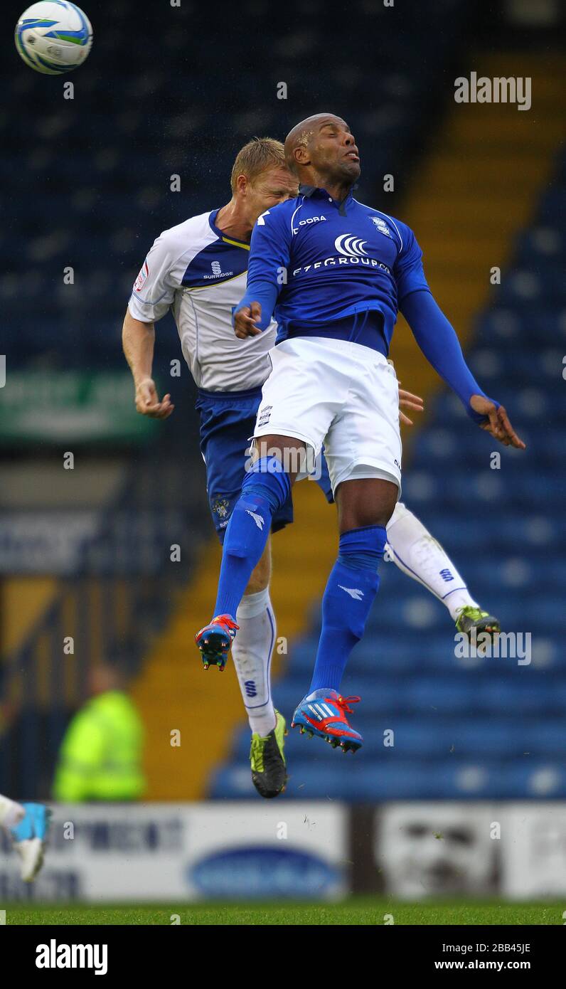 Bury's Adam Lockwood and Birmingham City's Marlon Harewood Stock Photo ...