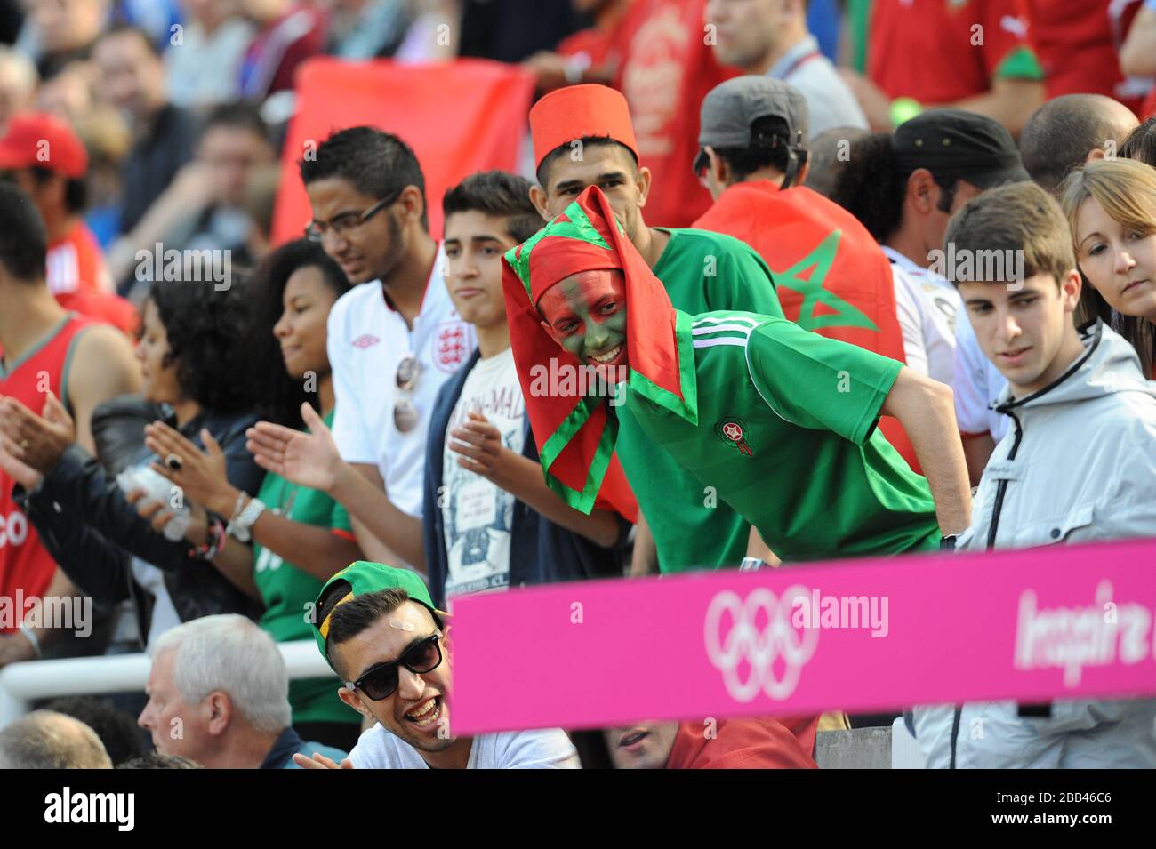 Moroccan fans ahead of the match Stock Photo - Alamy