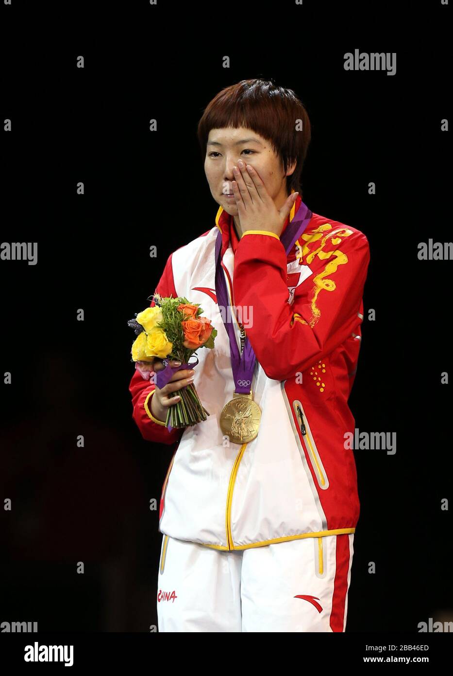 China's Xiaoxia Li wins the Gold Medal in the Woman's Singles Final of ...