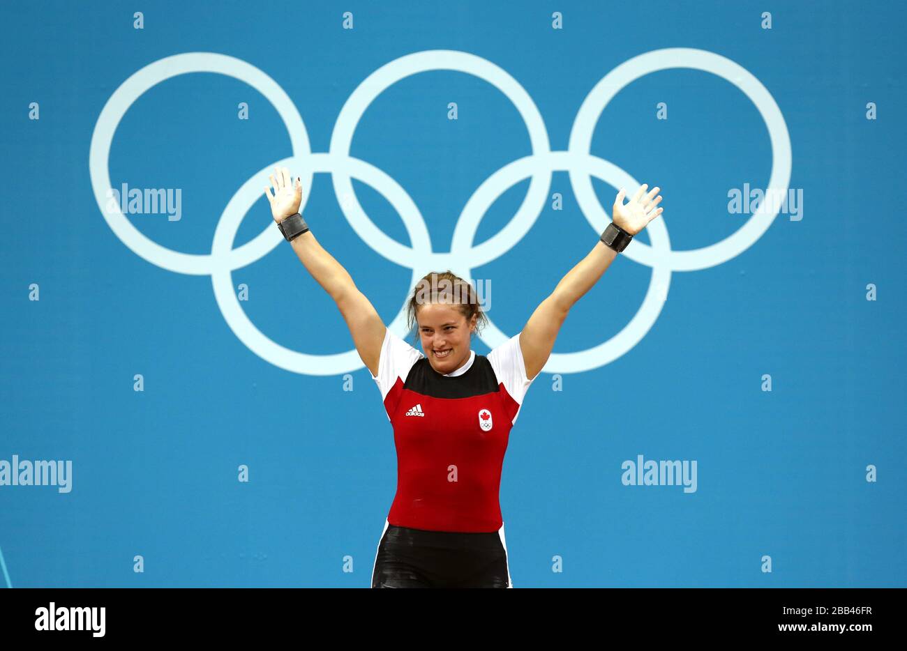 Canada's Marie-Eve Beauchemin-Nadeau competes the Woman's 69kg Group B ...
