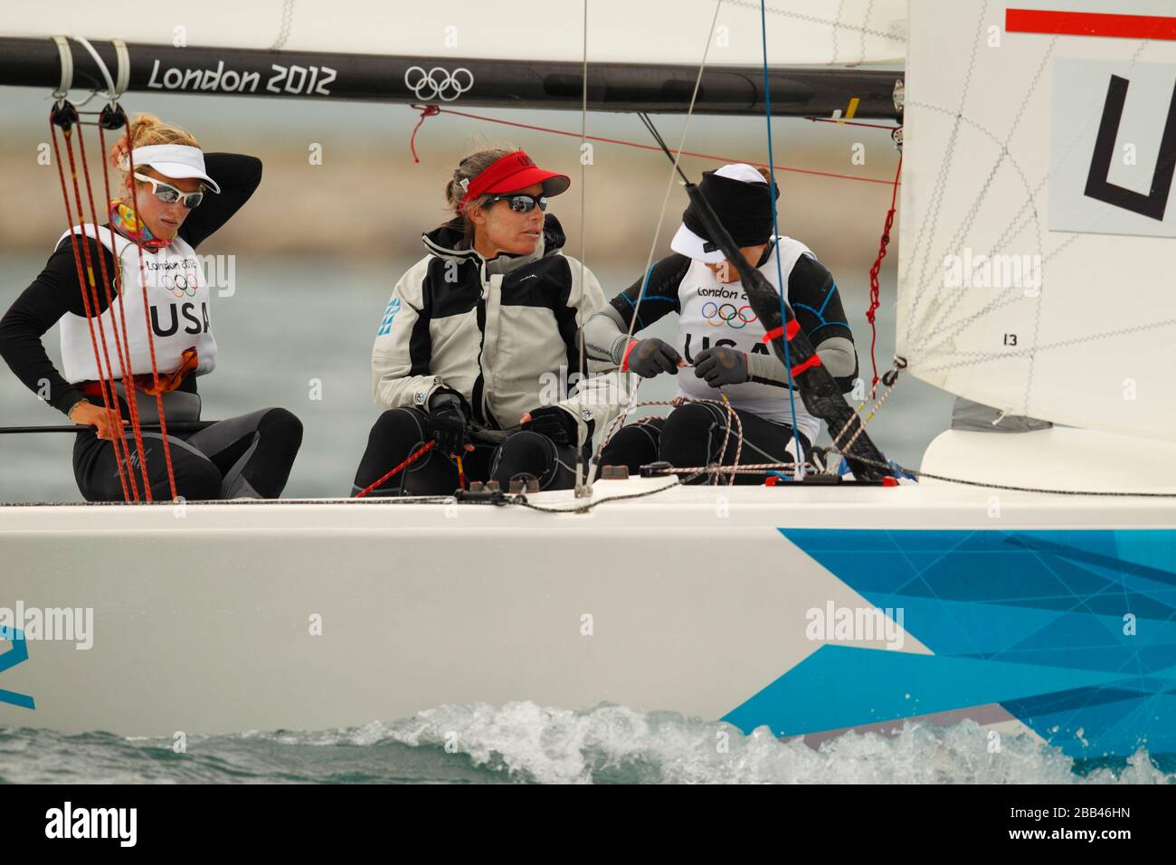 The USA's Match racing team of Anna Tunnicliffe, Debbie Capozzi and ...