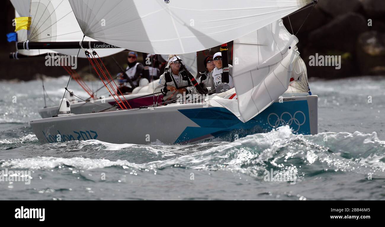 USA's Women's matchracing team of Anna Tunnicliffe, Debbie Capozzi and ...