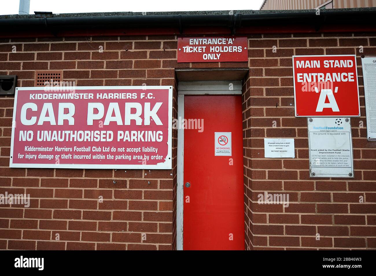 A general view of Aggborough Stadium, home of Kidderminster Harriers ...