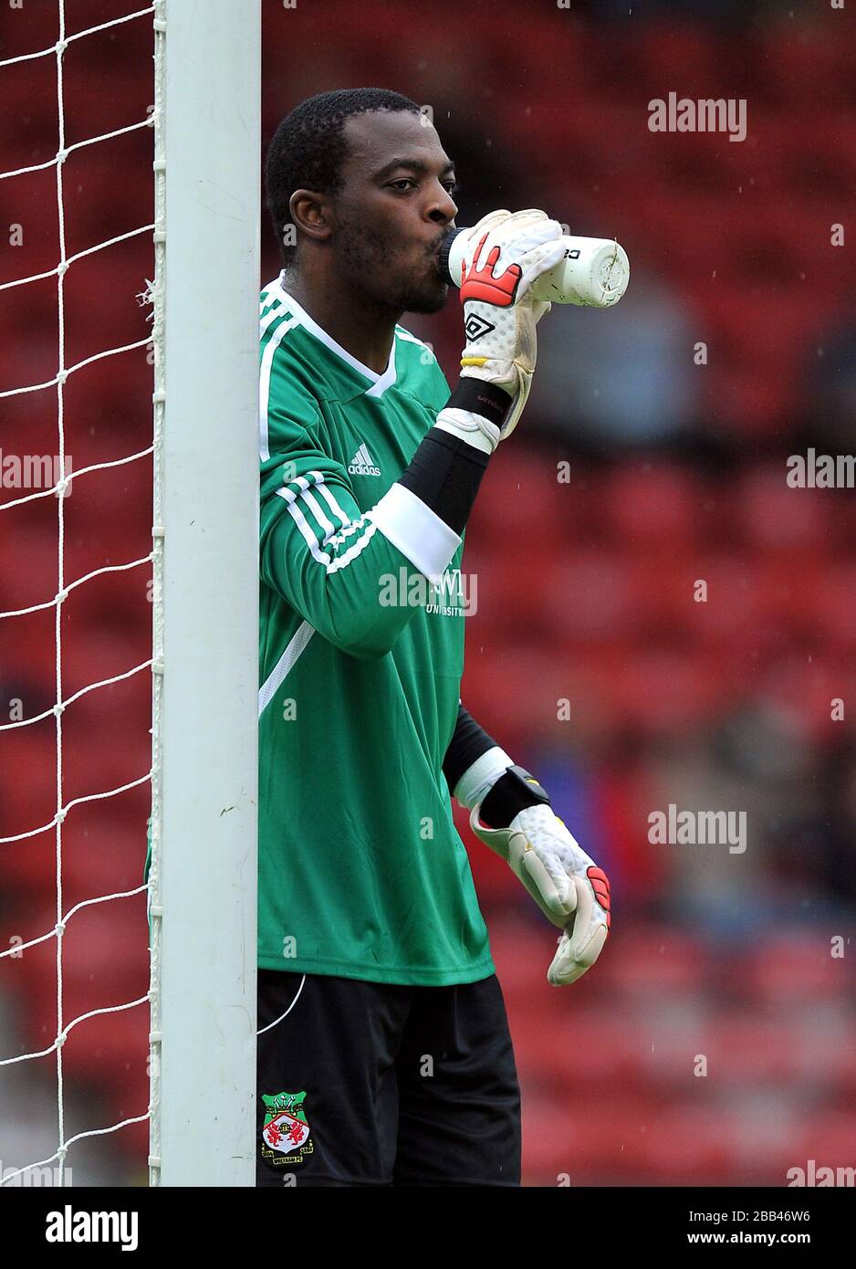 Wrexham goalkeeper Joslain Mayebi Stock Photo - Alamy