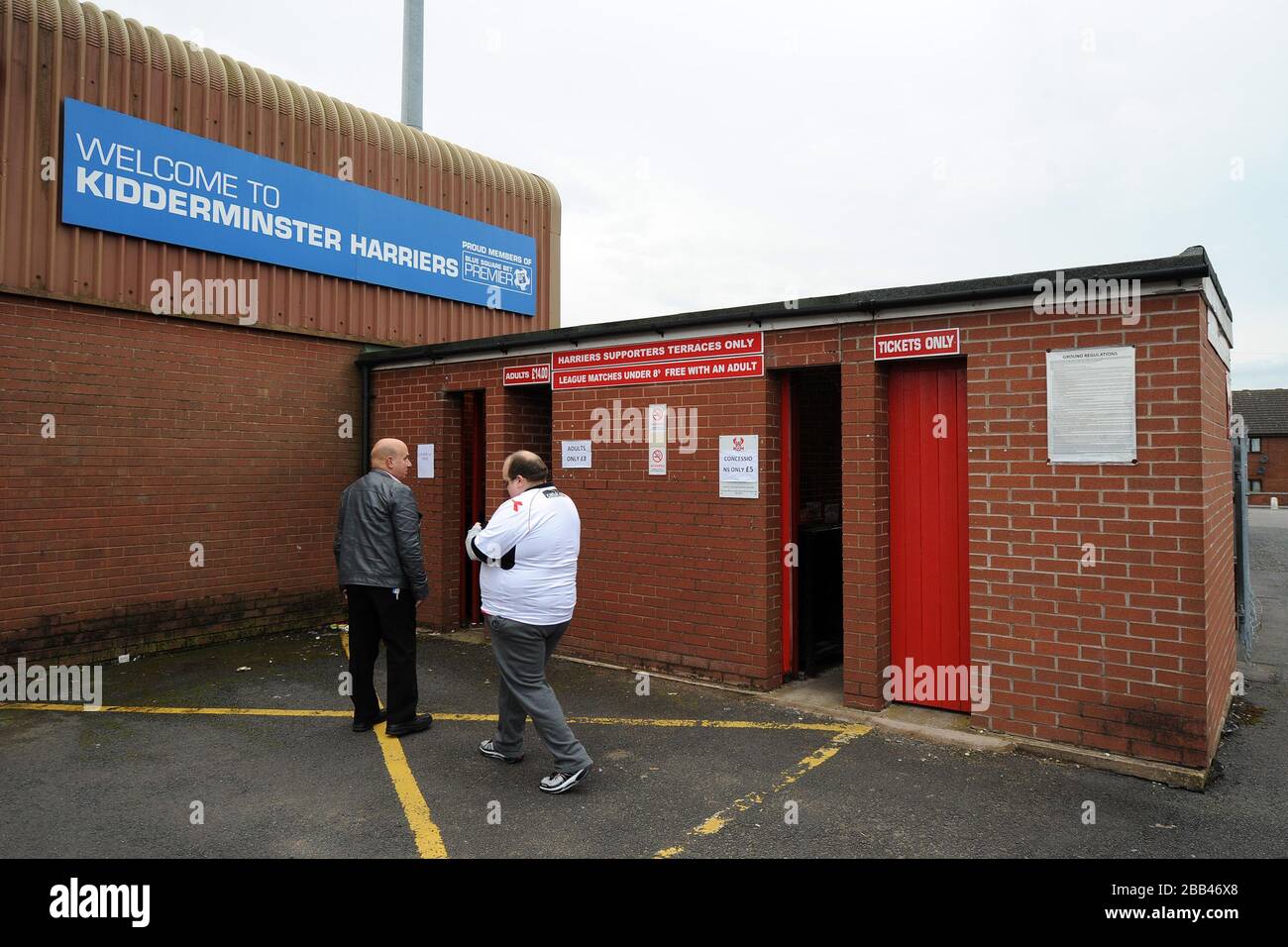 A general view of Aggborough Stadium, home of Kidderminster Harriers ...
