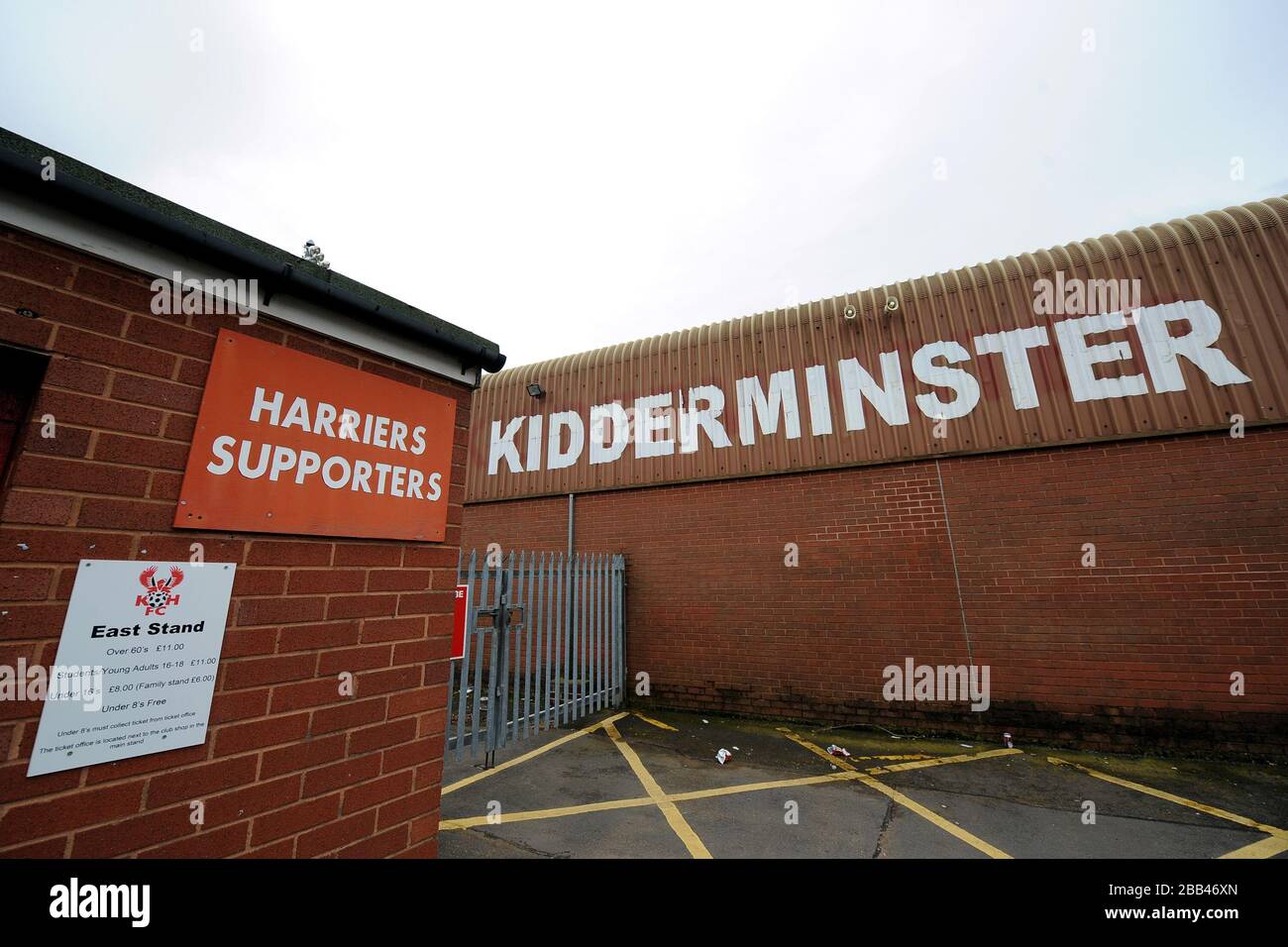 A general view of Aggborough Stadium, home of Kidderminster Harriers ...