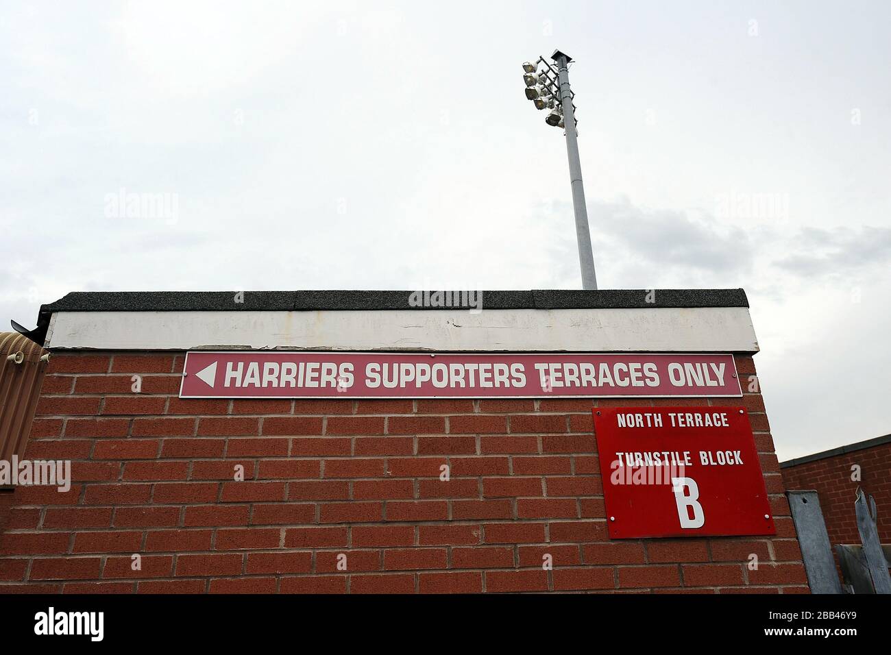 A general view of Aggborough Stadium, home of Kidderminster Harriers ...