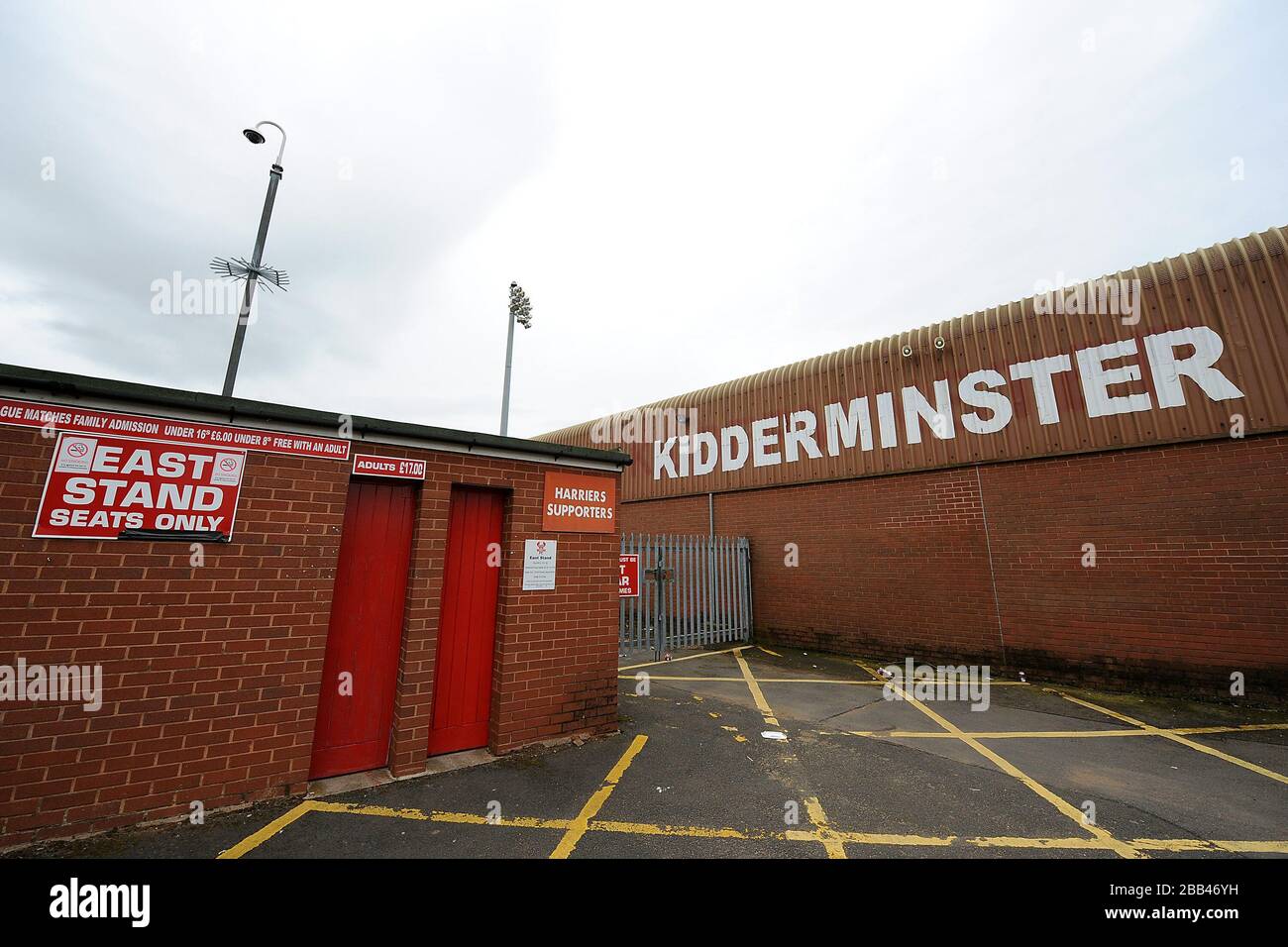 A general view of Aggborough Stadium, home of Kidderminster Harriers ...