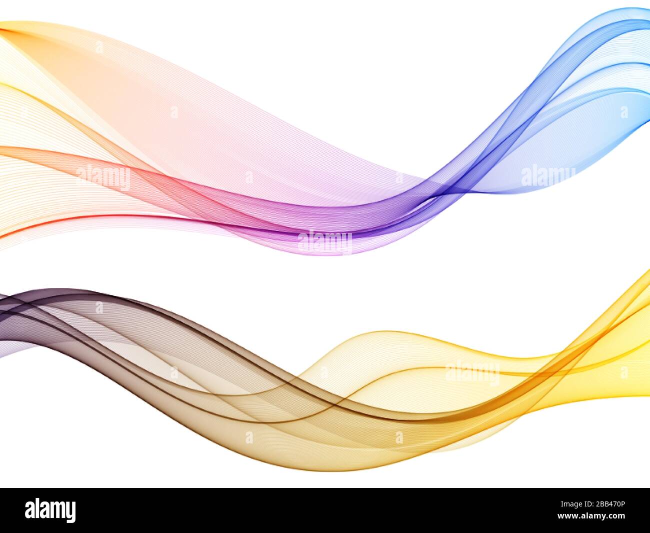 A set of transparent waves.Abstract colour background waves Stock ...