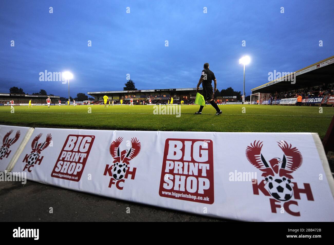 A general view of the action at the Aggborough Stadium Stock Photo - Alamy