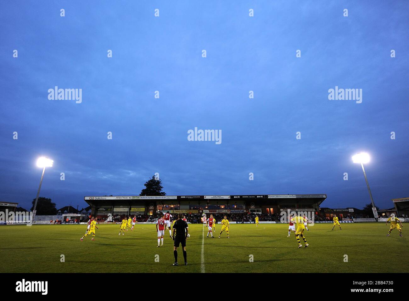 A general view of the action at the Aggborough Stadium Stock Photo - Alamy