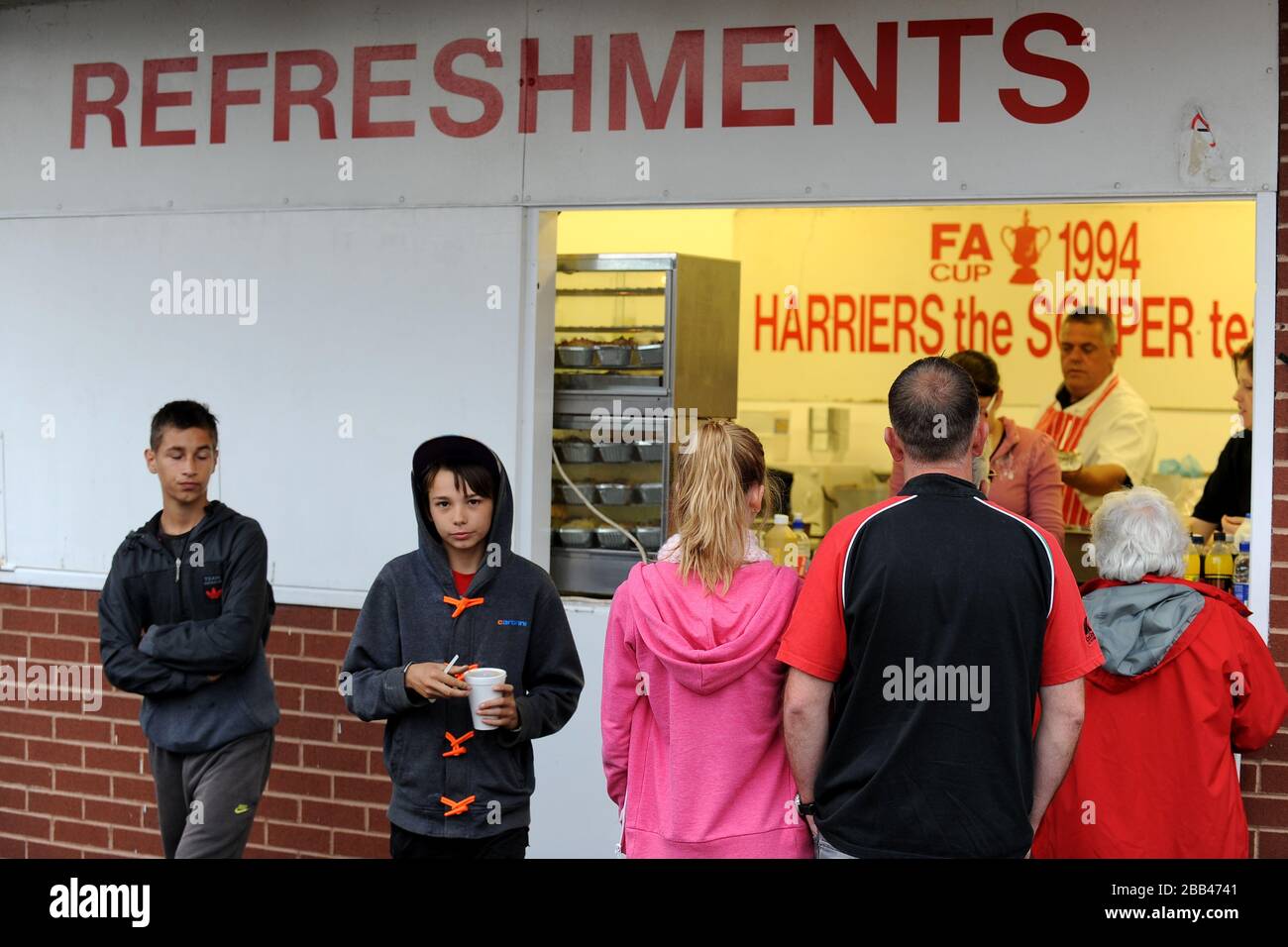 A general view of the refreshment stand at Aggborough Stadium, home of ...