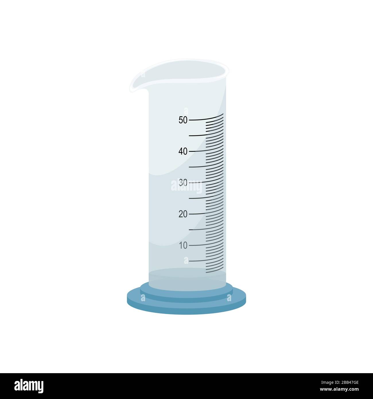 Science laboratory graduated cylinder equipment. vector illustration ...