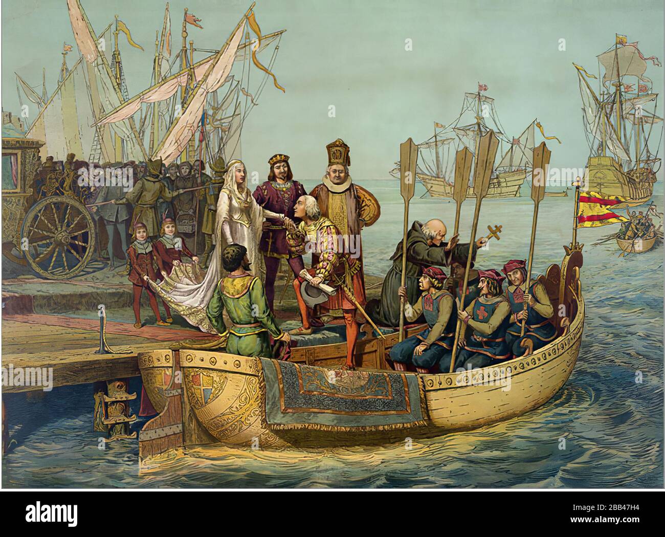 Christopher columbus ship painting hi-res stock photography and images ...