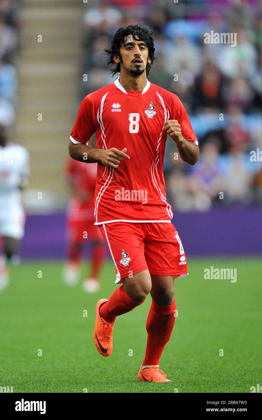 UAE's Hamdan Al-Kamali during the Group A match at the City of Coventry ...