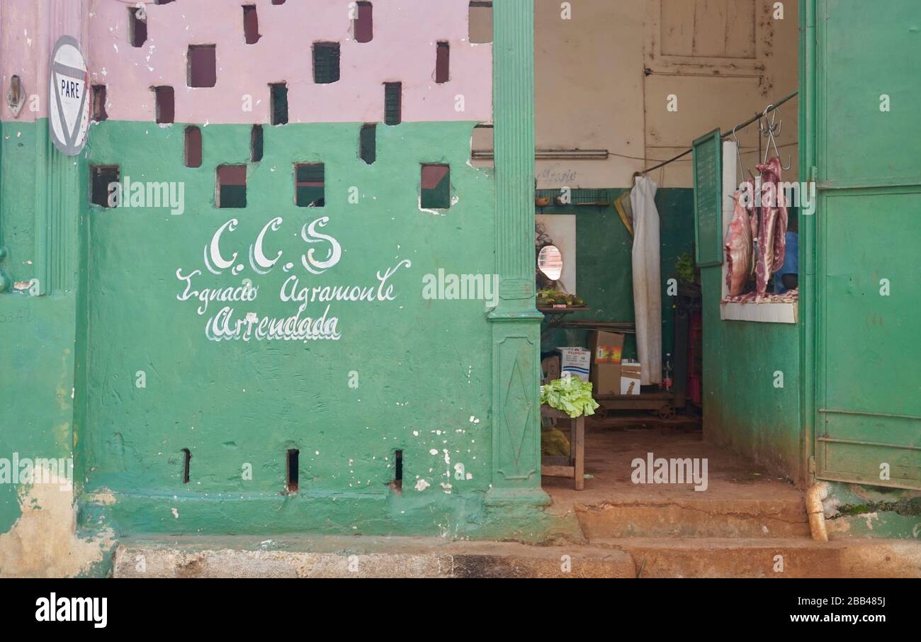 Butcher's shop in Havanna, Cuba Stock Photo - Alamy