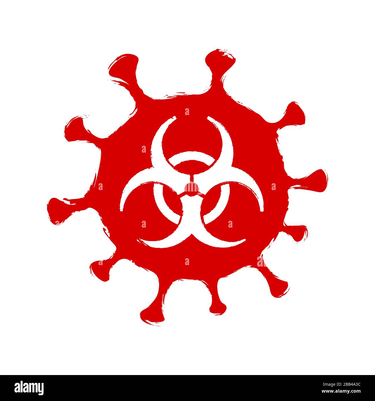 Coronavirus grunge symbol. Covid-19 Biohazard warning sign. Epidemic ...