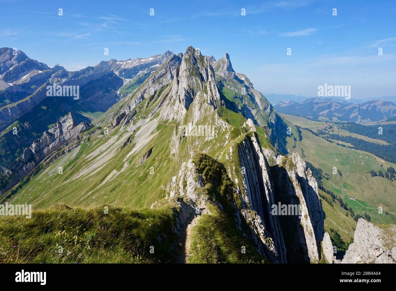 Ridge hike at Ebenalp, Switzerland Stock Photo - Alamy