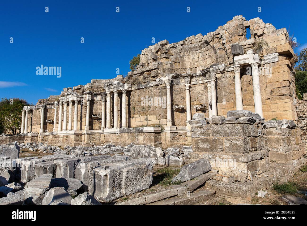 The ruins of the ancient city of Side in Turkey Antalya Stock Photo - Alamy