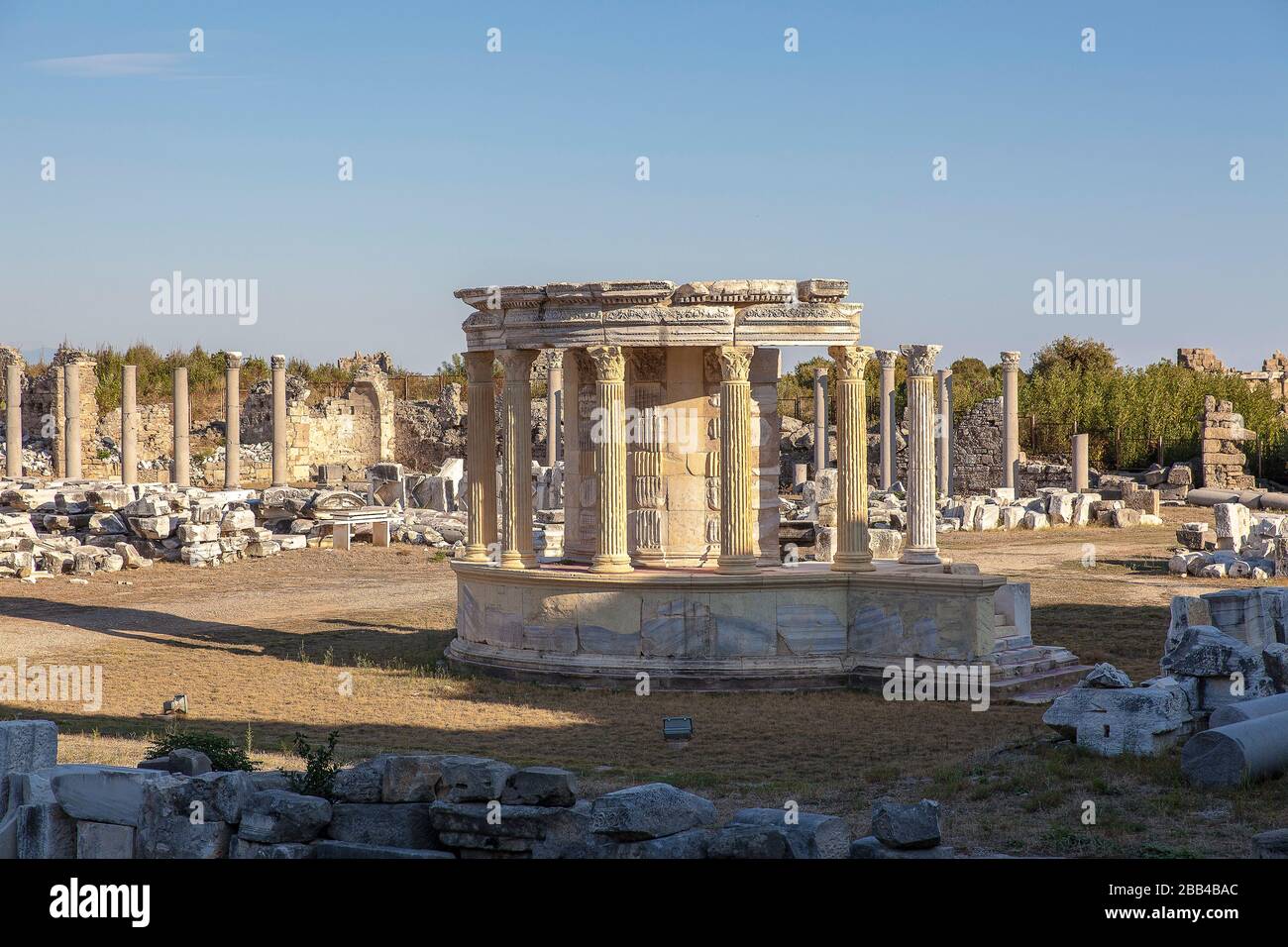 The ruins of the ancient city of Side in Turkey Antalya Stock Photo - Alamy