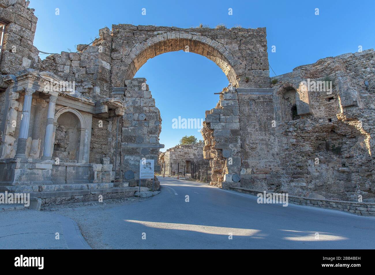The ruins of the ancient city of Side in Turkey Antalya Stock Photo - Alamy