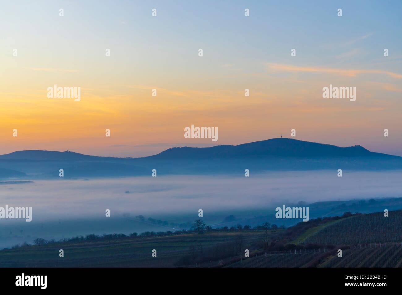 sunset over Palava, Southern Moravia, Czech Republic Stock Photo - Alamy