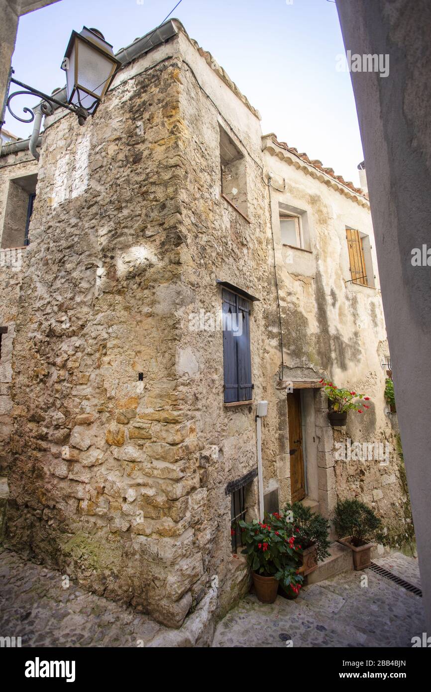 The village of Sainte Agnes in the French Alps Stock Photo - Alamy