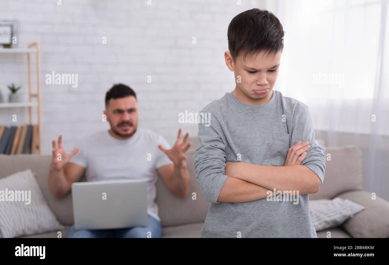 Father angry with son hi-res stock photography and images - Alamy