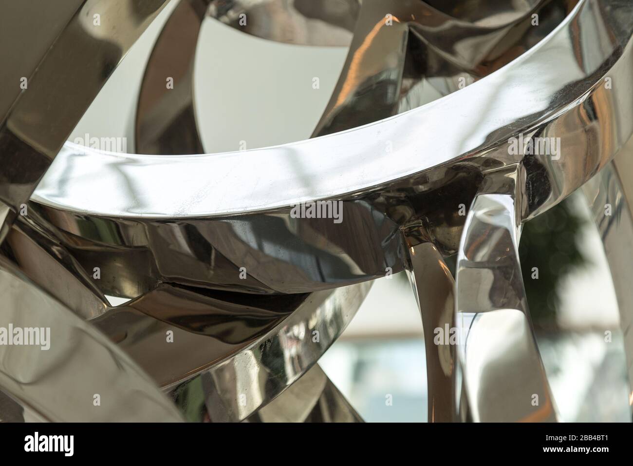 Steel shiny structures of arbitrary shape reflection, blank for design ...