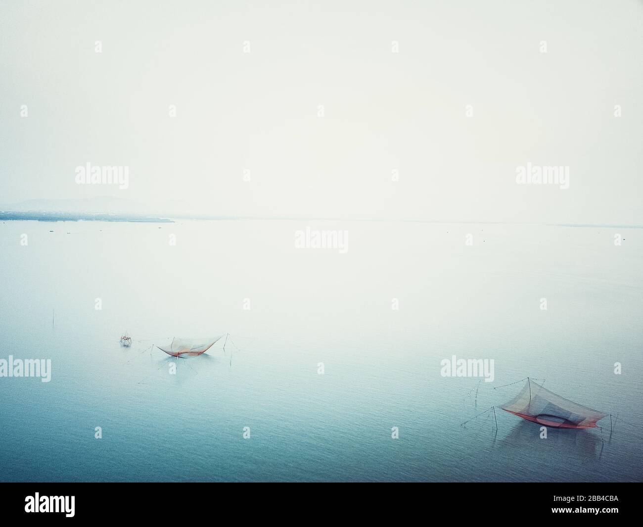 Beautiful landscape view from Thi Nai bridge, Quy Nhon, Binh Dinh Stock ...