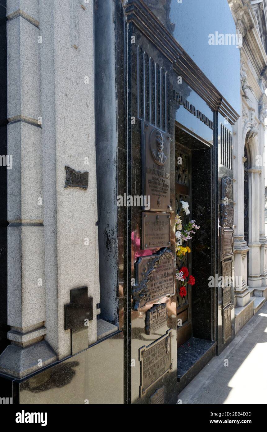The tomb of Eva Person in La Recoleta graveyard, Buenos Aries ...