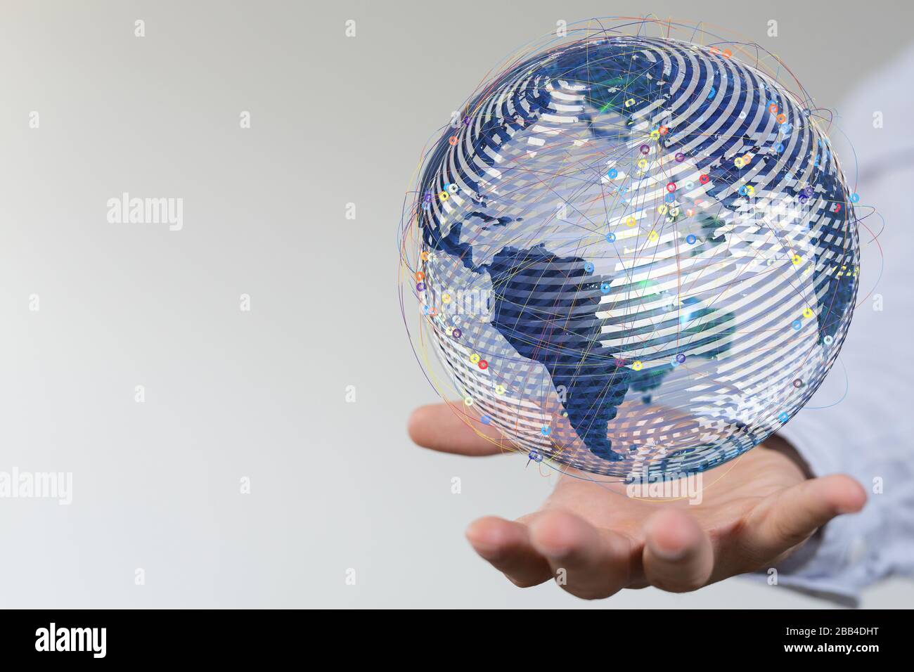 A digital earth connection concept 3d Stock Photo - Alamy