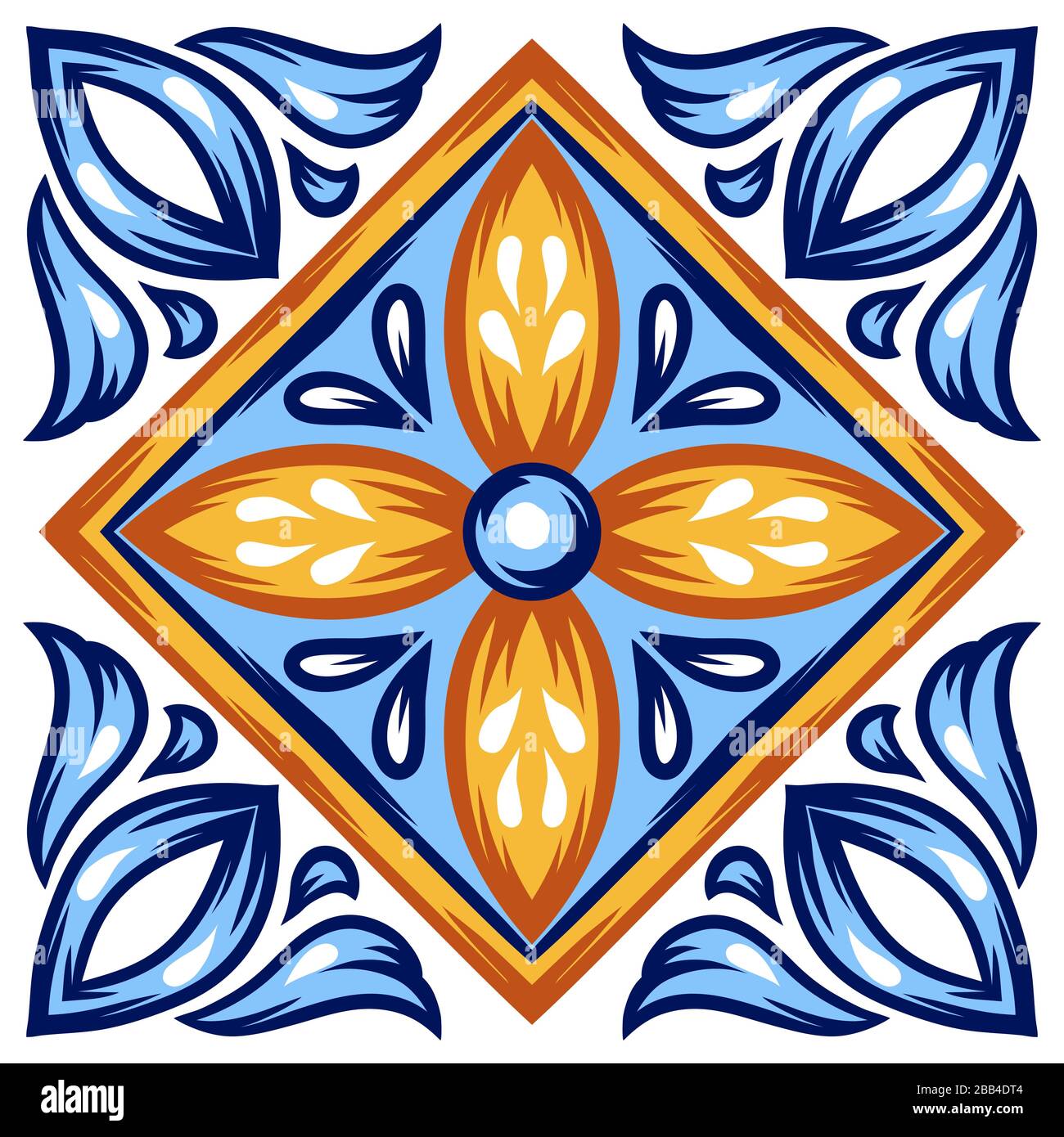 Italian ceramic tile pattern. Mediterranean porcelain pottery Stock ...